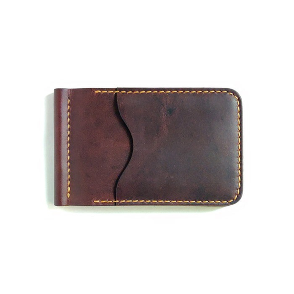 Slim Leather Money Clip Wallet for Men | Minimalist Card Holder